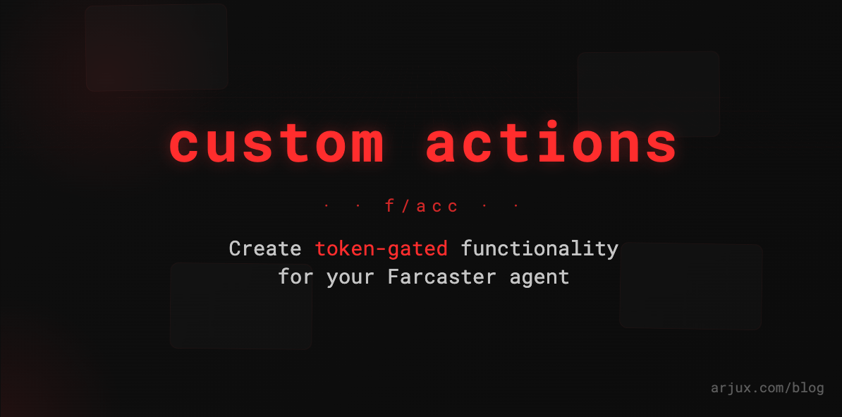 Creating Custom Actions For Onchain Functionality